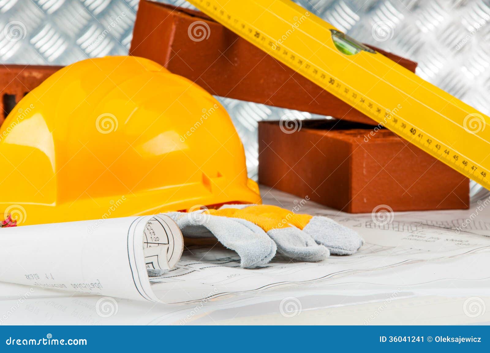 Construction Site Objects, Professional Building Stuff Stock Image ...