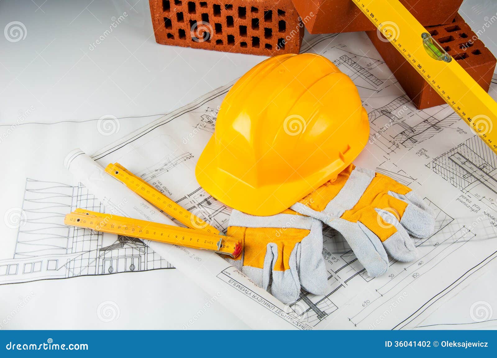 Construction Site Objects, Professional Building Stuff Stock Photo ...
