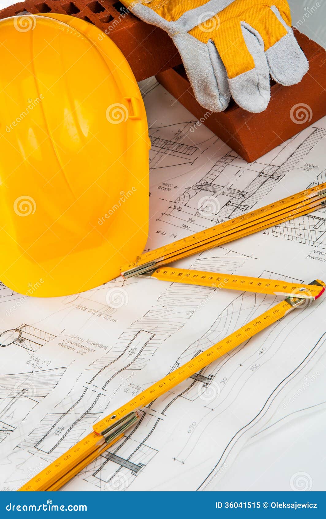 Construction Site Objects, Professional Building Stuff Stock Image ...