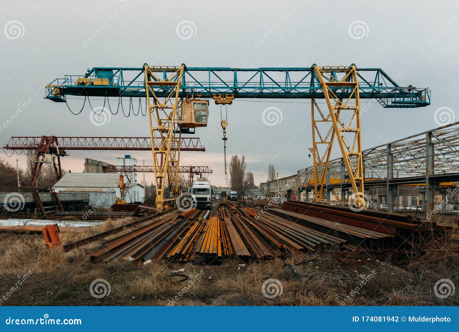 Construction Site in Old Industrial Area of Metalworking Factory Stock ...