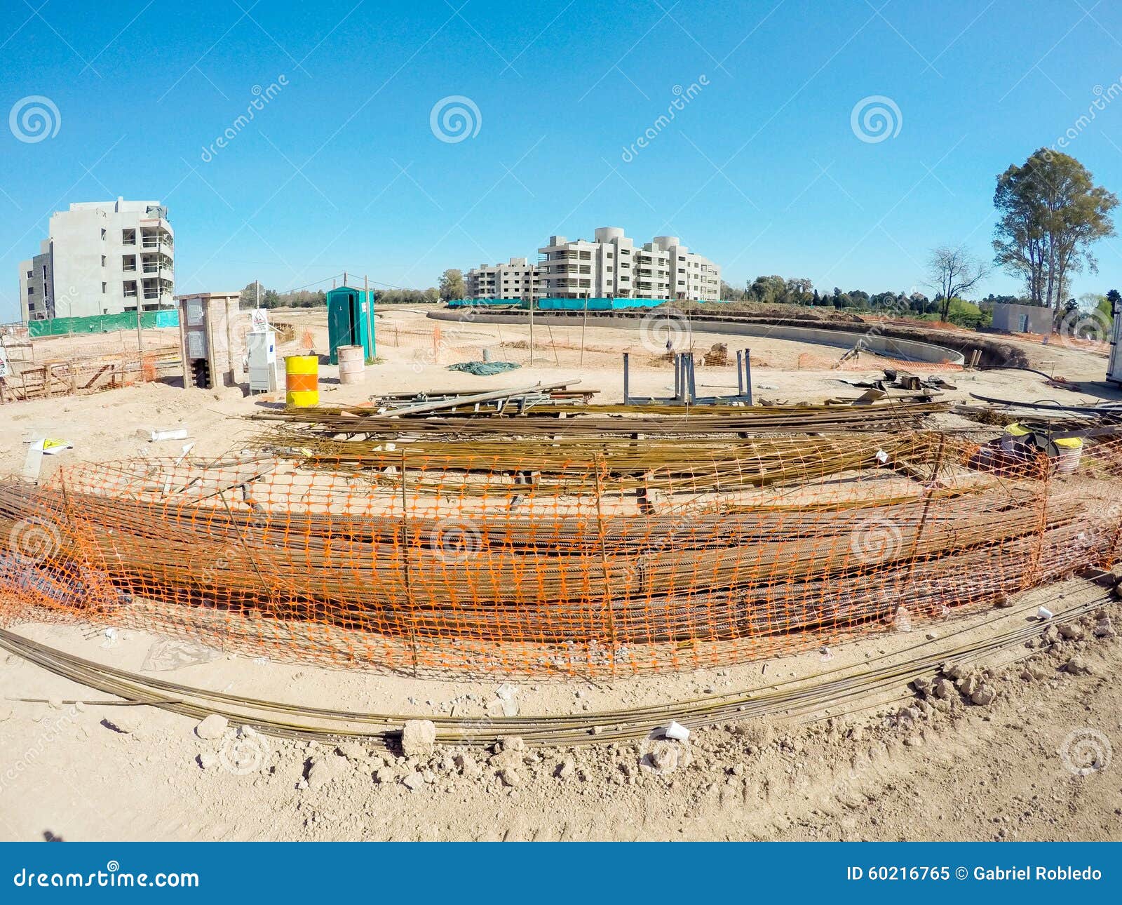Construction site stock image. Image of employ, field - 60216765