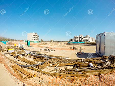 Construction site stock photo. Image of community, building - 60219012