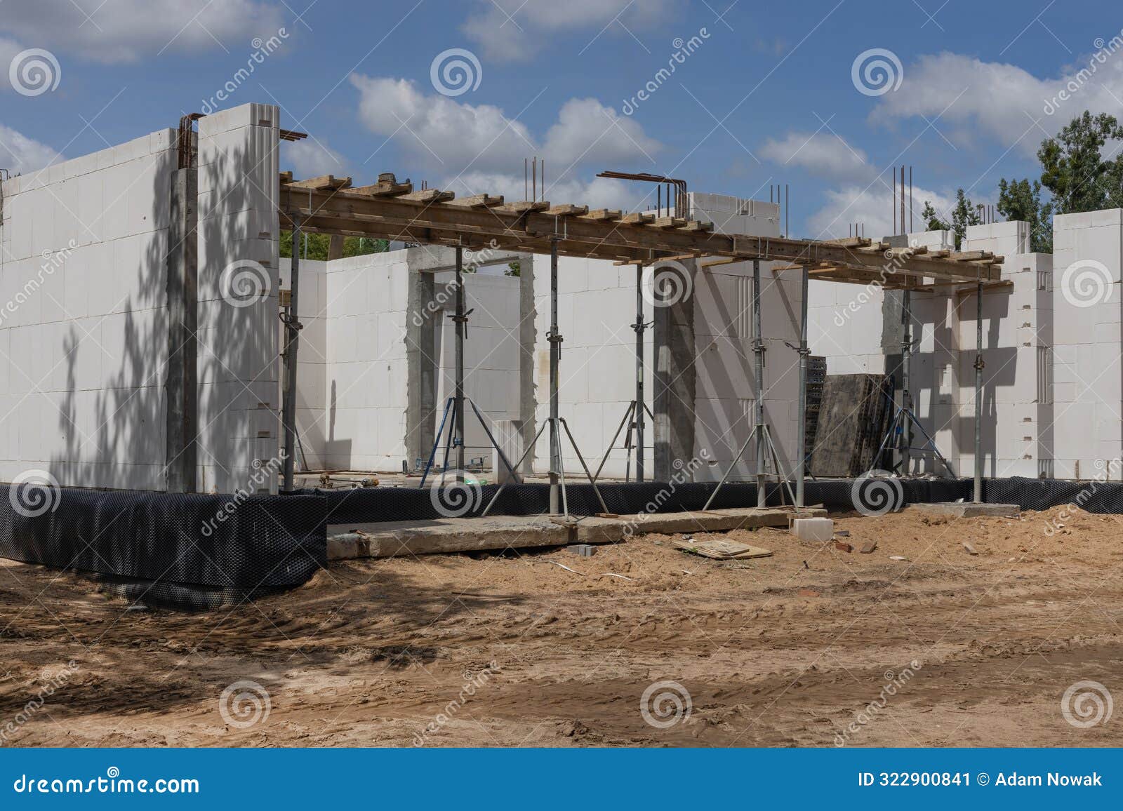 Construction Site with Open Space Stock Image - Image of commercial ...