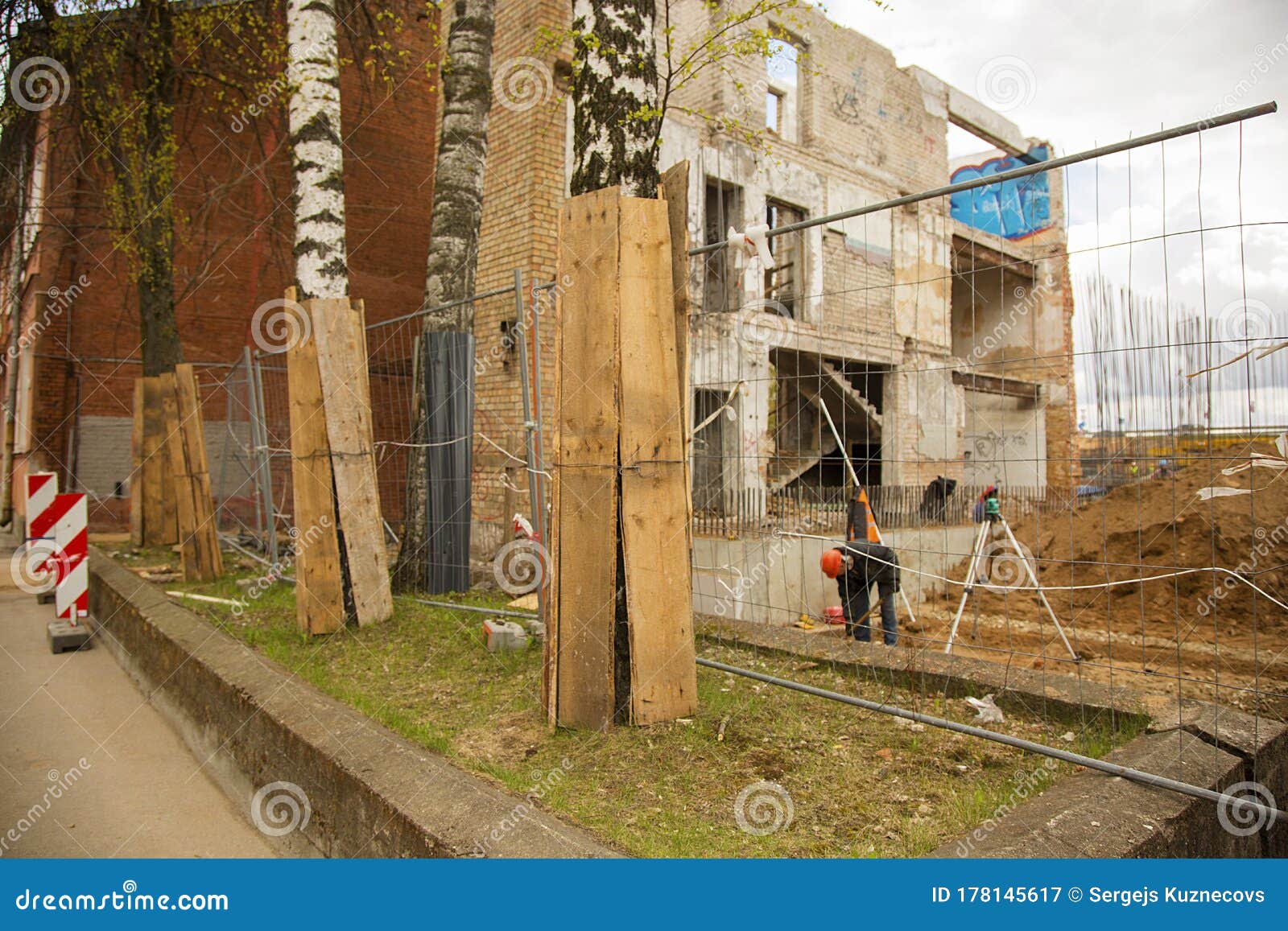 Construction site outdoor stock image. Image of industry - 178145617