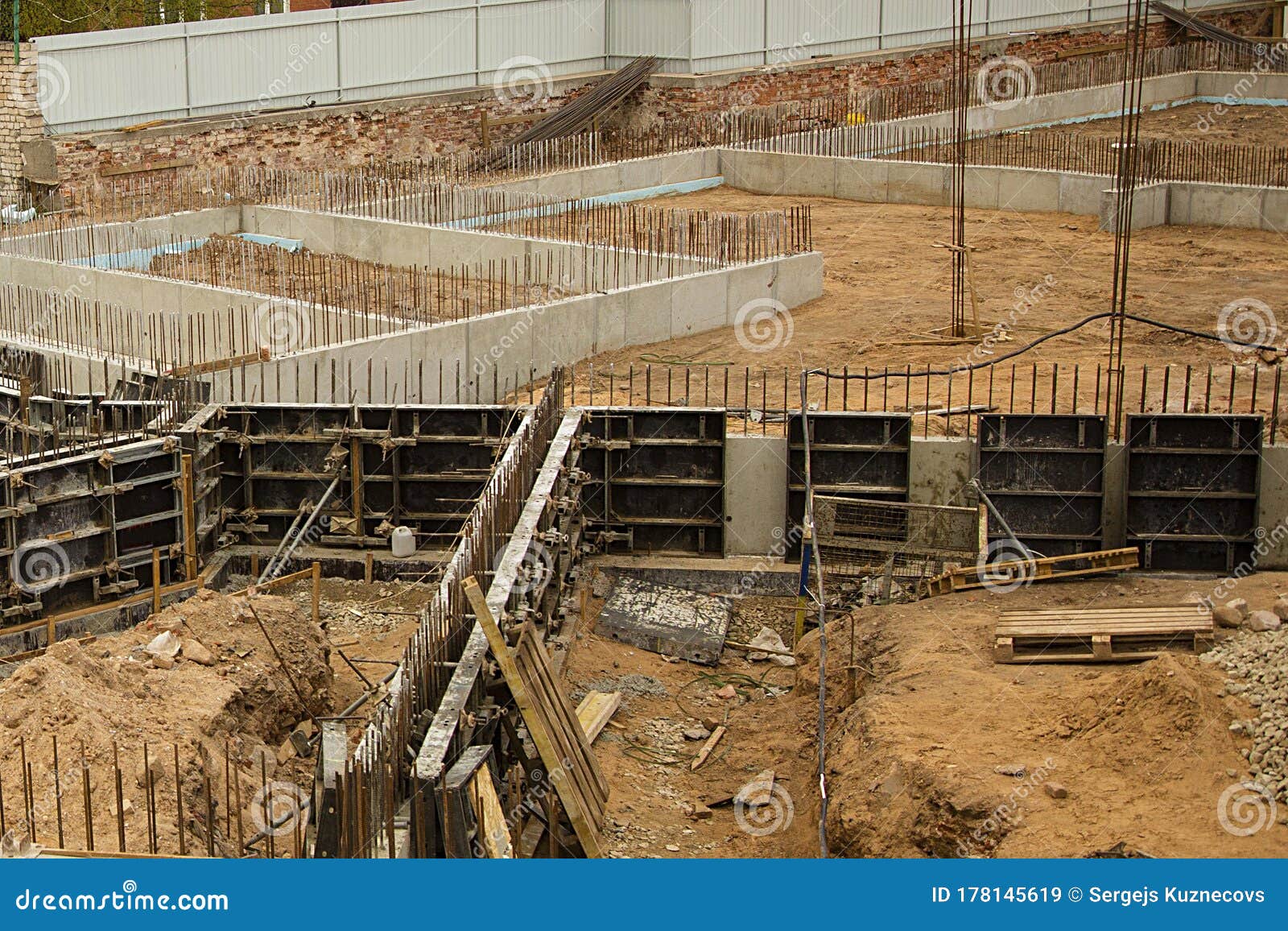 Construction site outdoor stock image. Image of design - 178145619