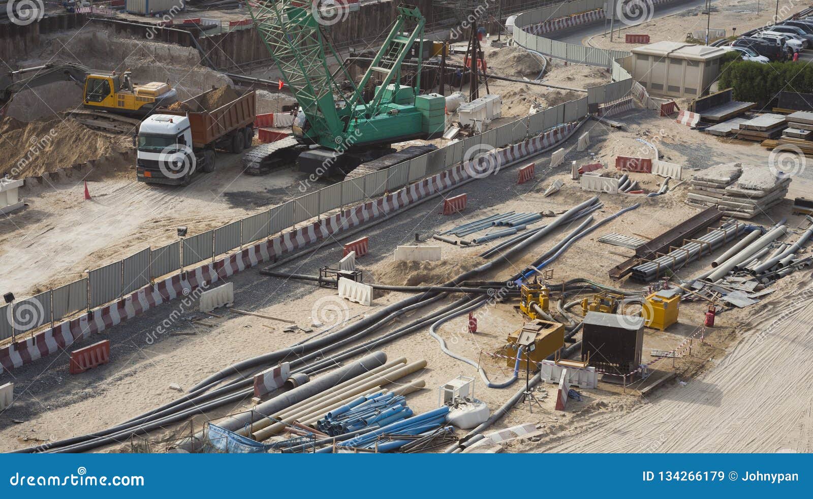 Construction site outdoor stock image. Image of dubai - 134266179
