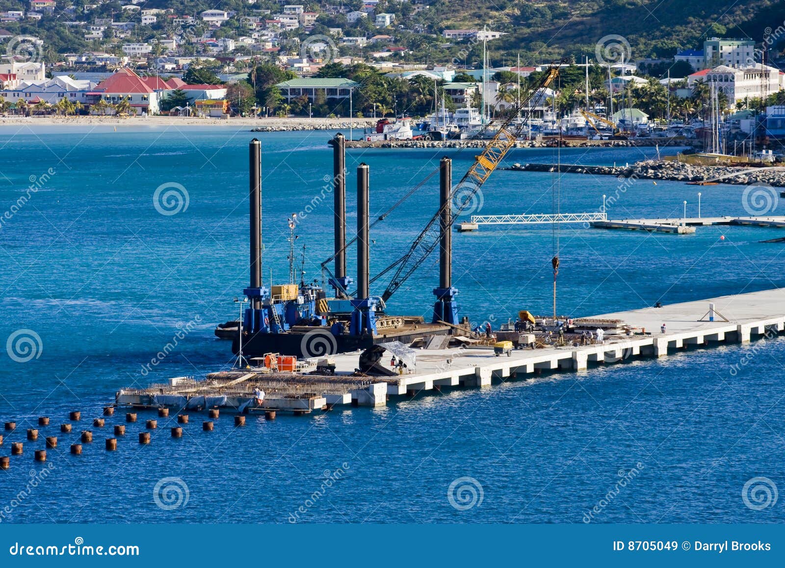 Construction Site at Pier stock image. Image of shore - 8705049