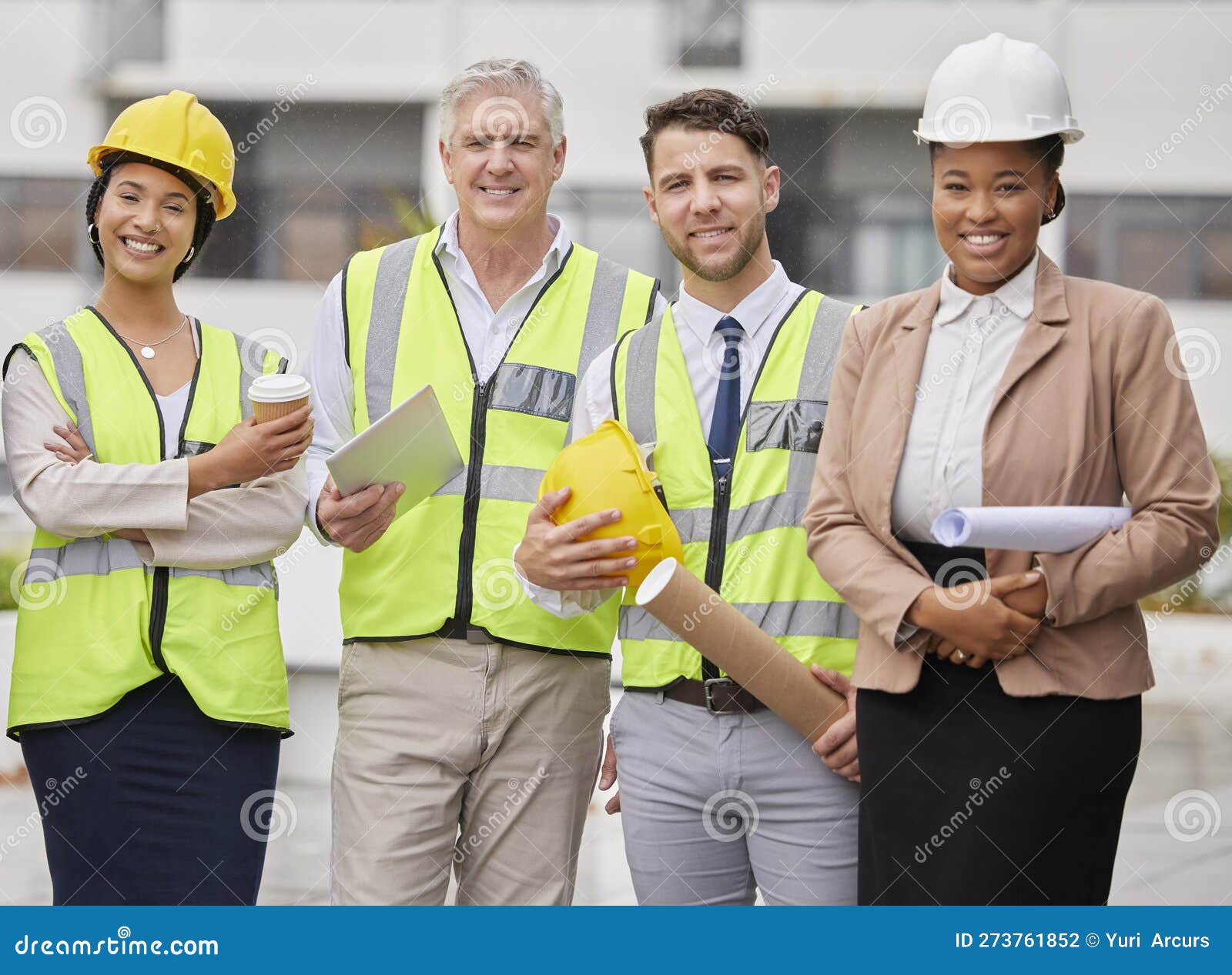 Construction Site, Portrait and Team at a Building for Planning ... Construction Site, Portrait and Team at a Building for Planning ...
