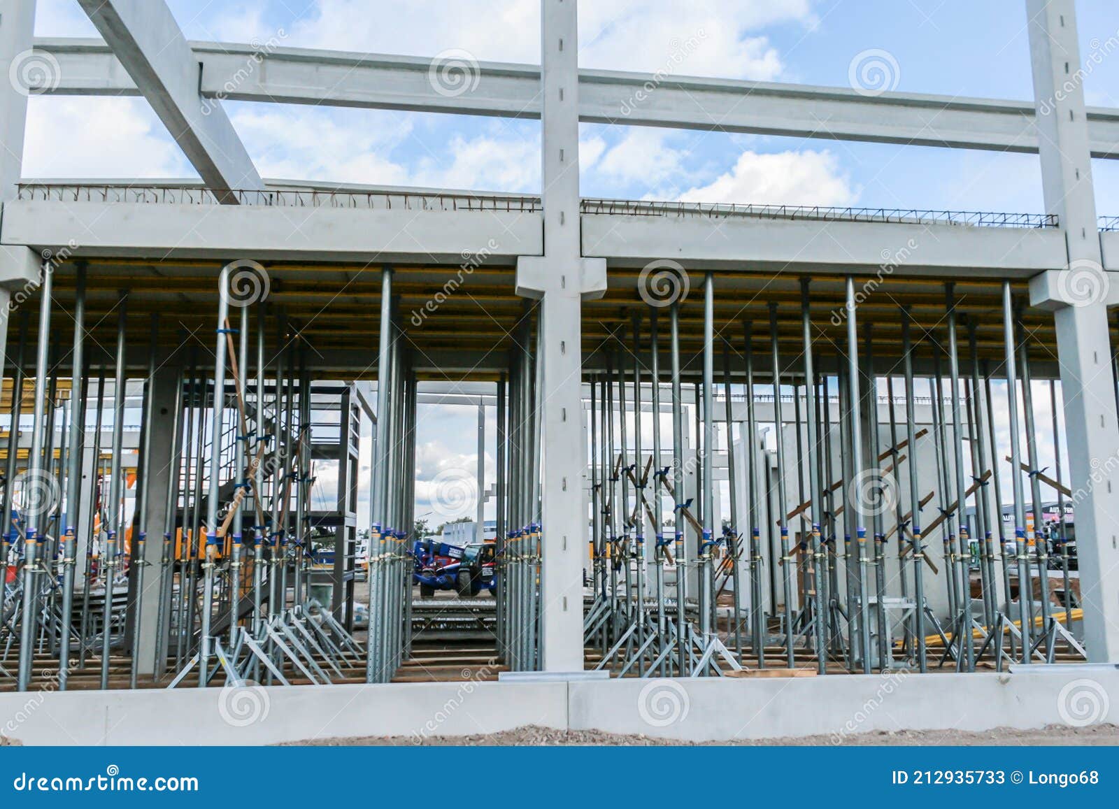 Construction Site with Precast Concrete Elements Stock Image - Image of ...