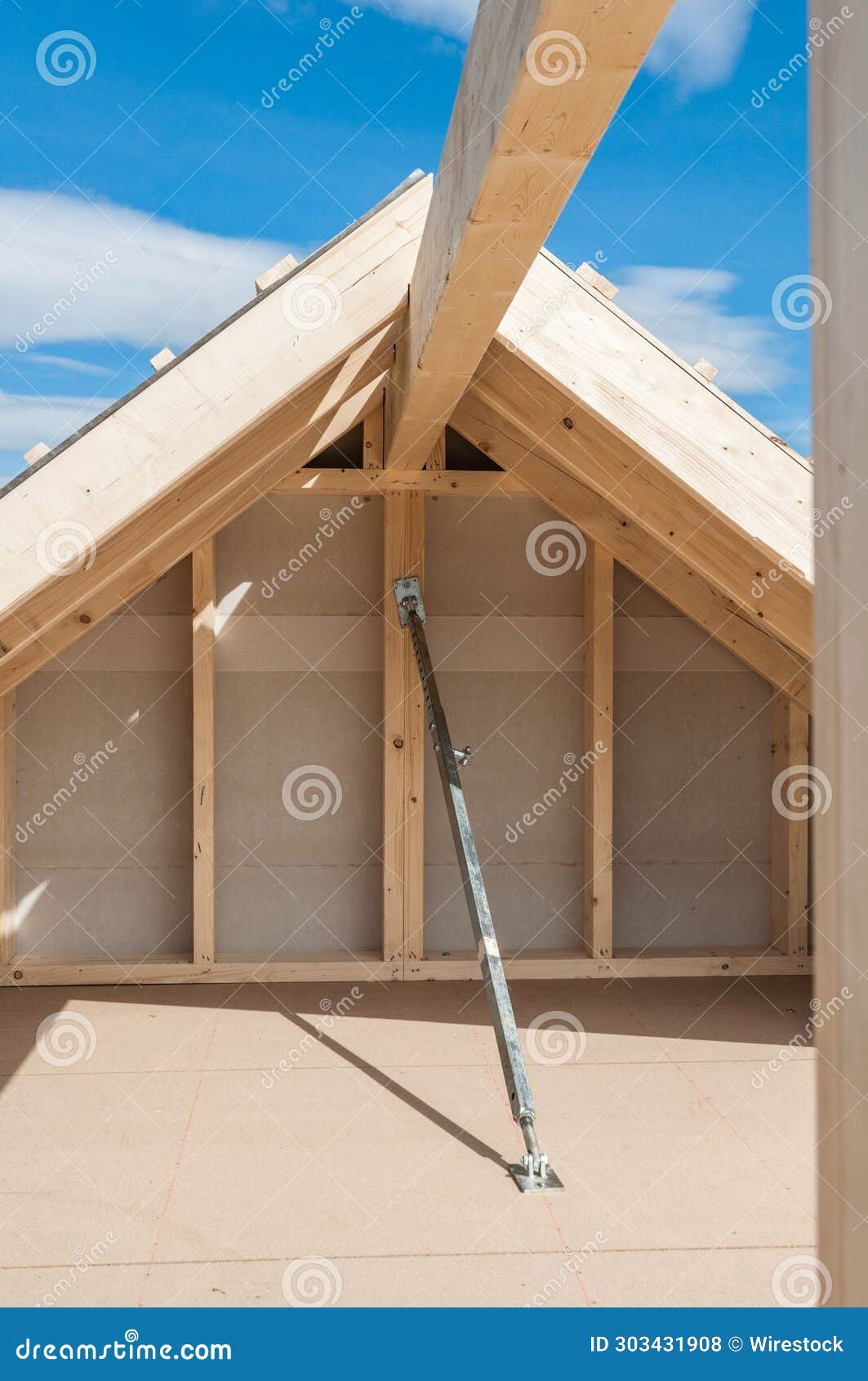 Construction Site of a Prefabricated House Building. Civil Engineering ...