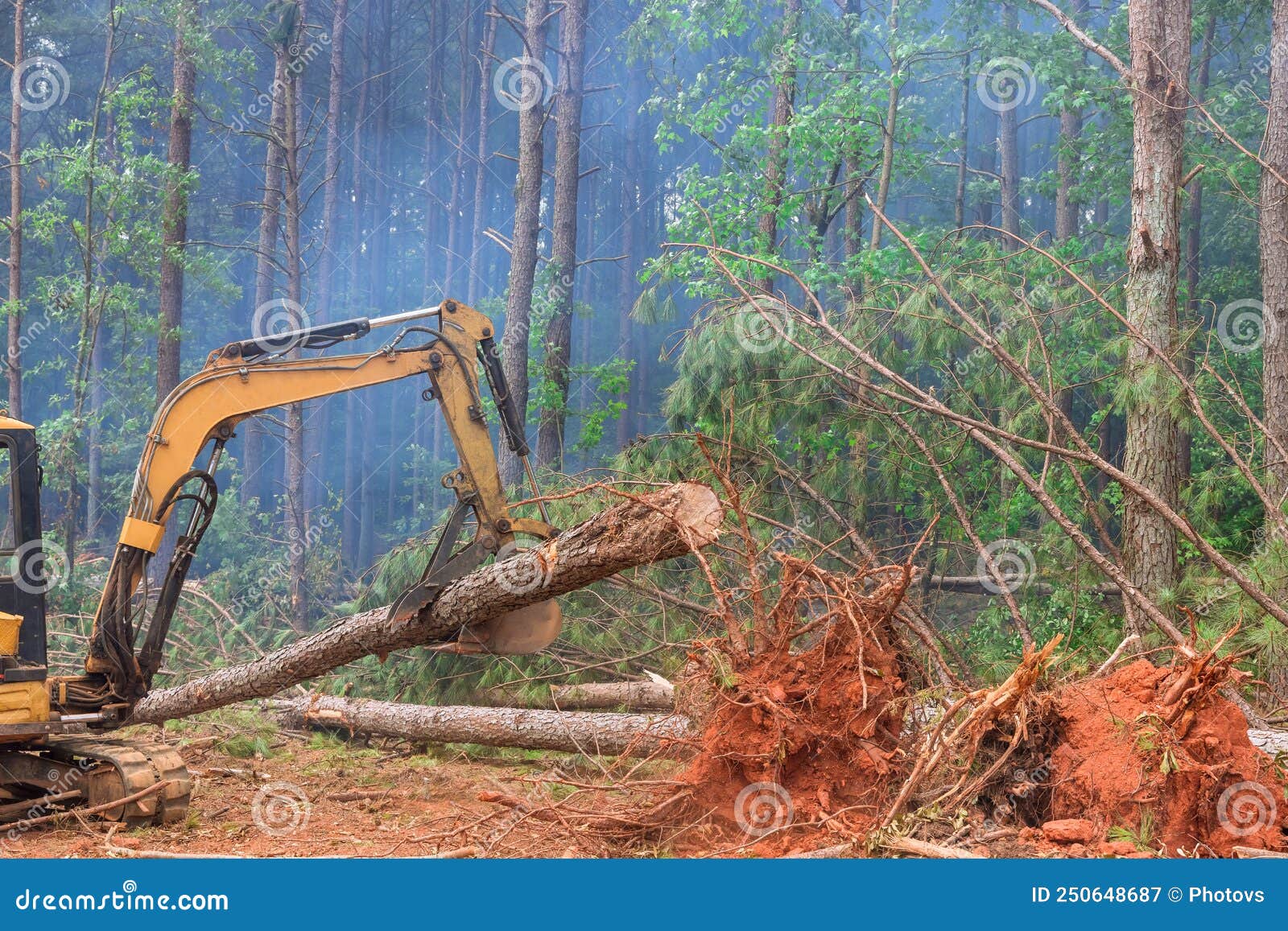 Houses In Deforestation On The Mountain Border Of Myanmar Stock ...