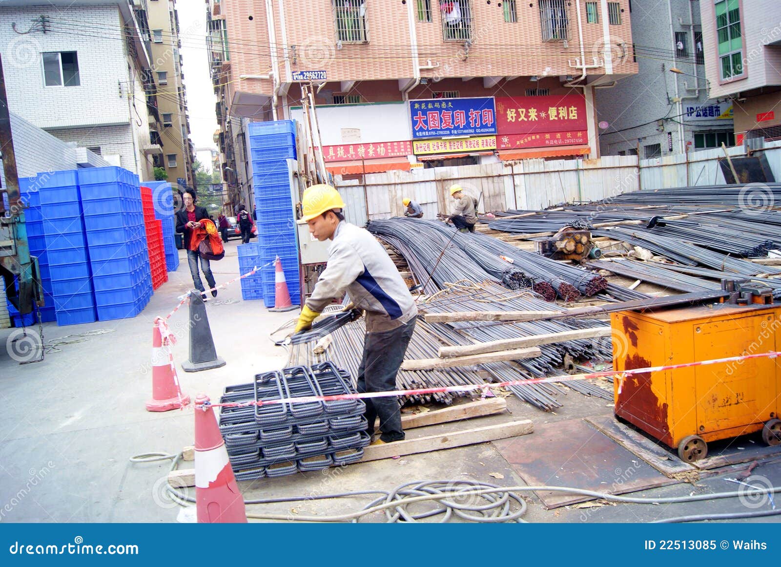 Construction Site: Processing of Strip Shape Steel Editorial Image ...