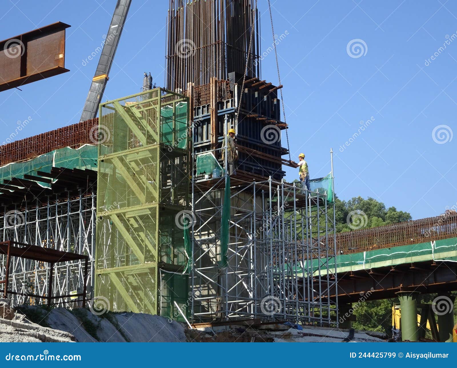 Construction Site on Progress at Site. the Construction of the Building ...