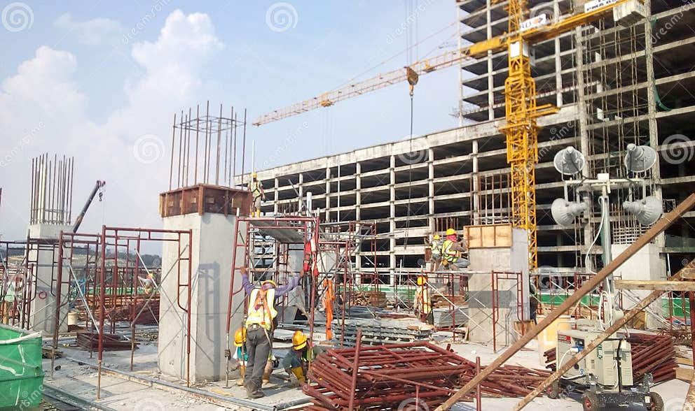 Construction Site in Progress during the Daytime. Editorial Stock Image ...