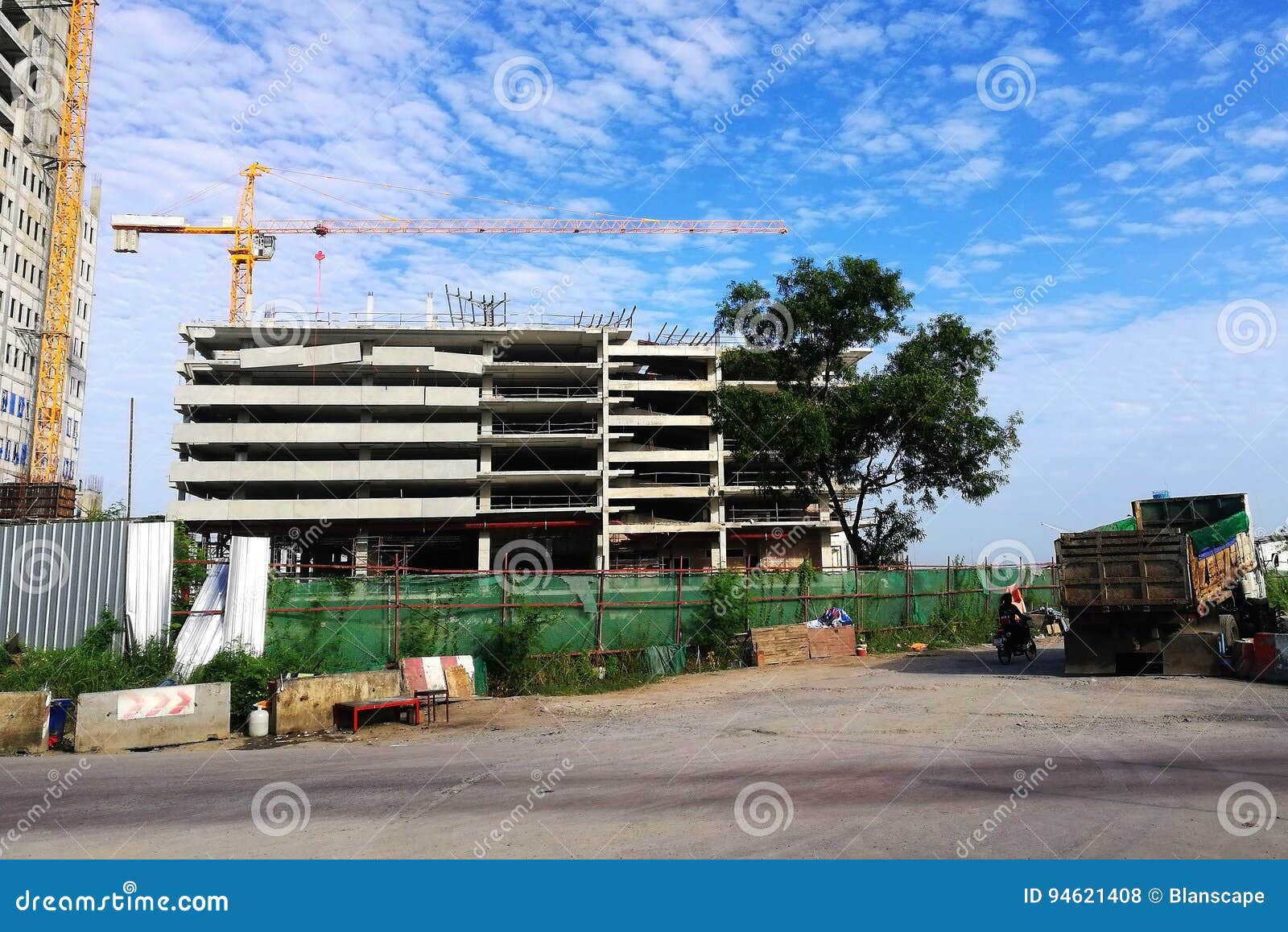 Construction Site in Progress Stock Photo - Image of development ...