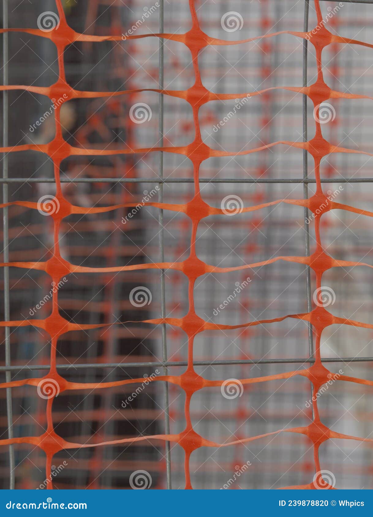 Construction Site Protected with Orange Barrier Net and Welded Wire ...