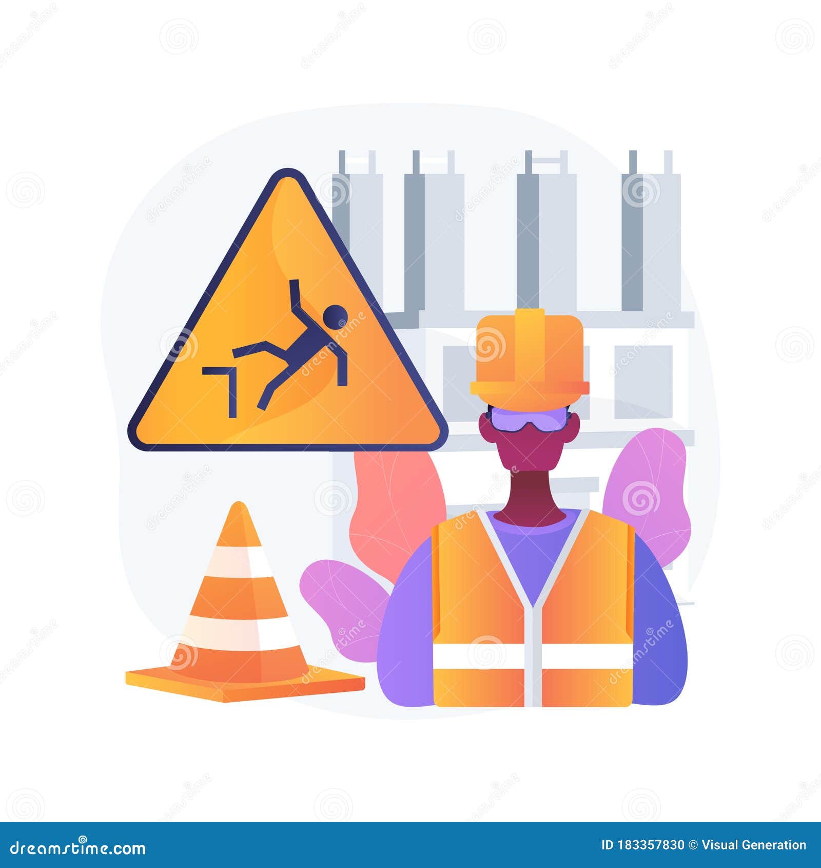 Construction Site Protection Abstract Concept Vector Illustration ...