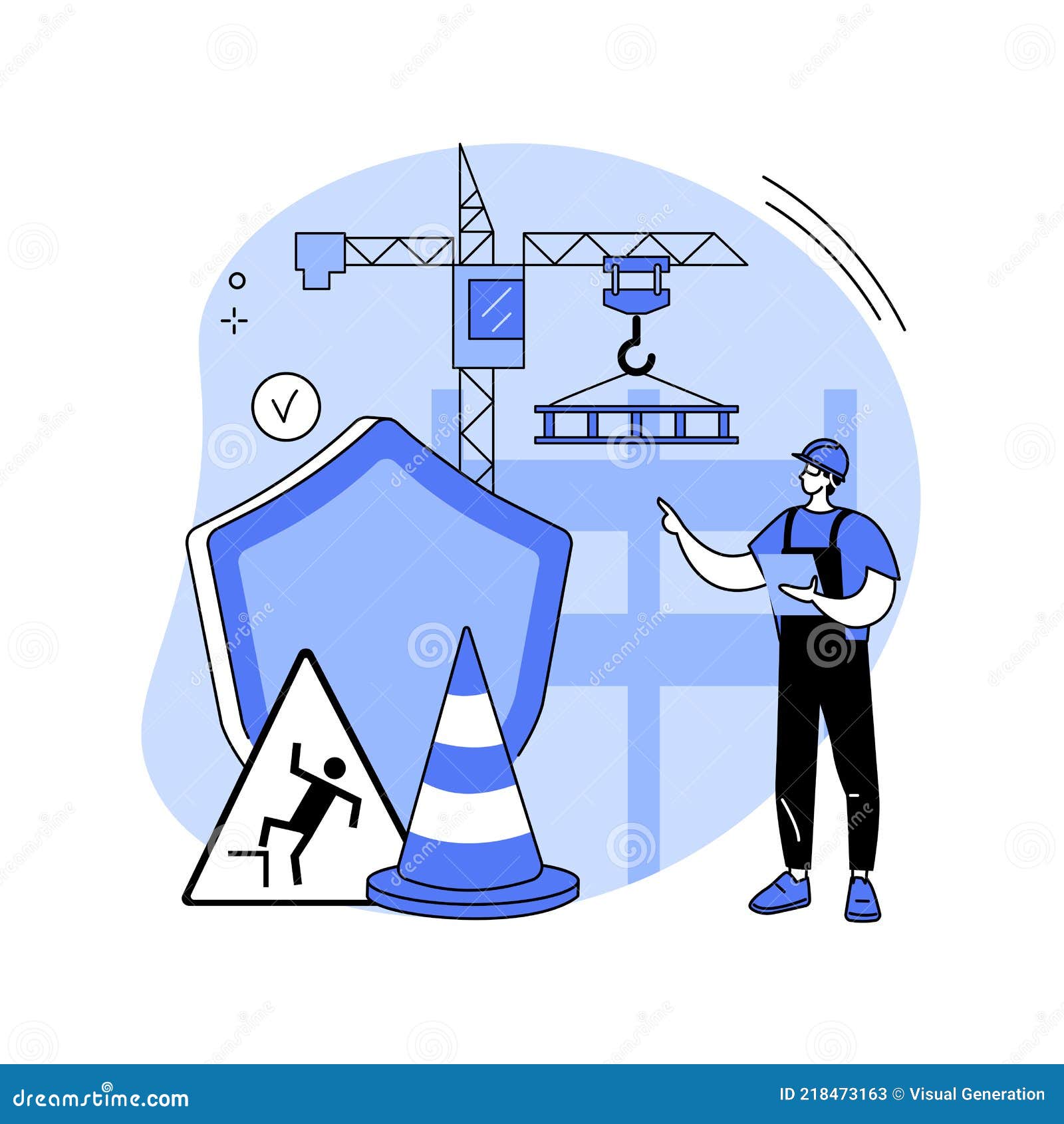 Construction Site Protection Abstract Concept Vector Illustration ...