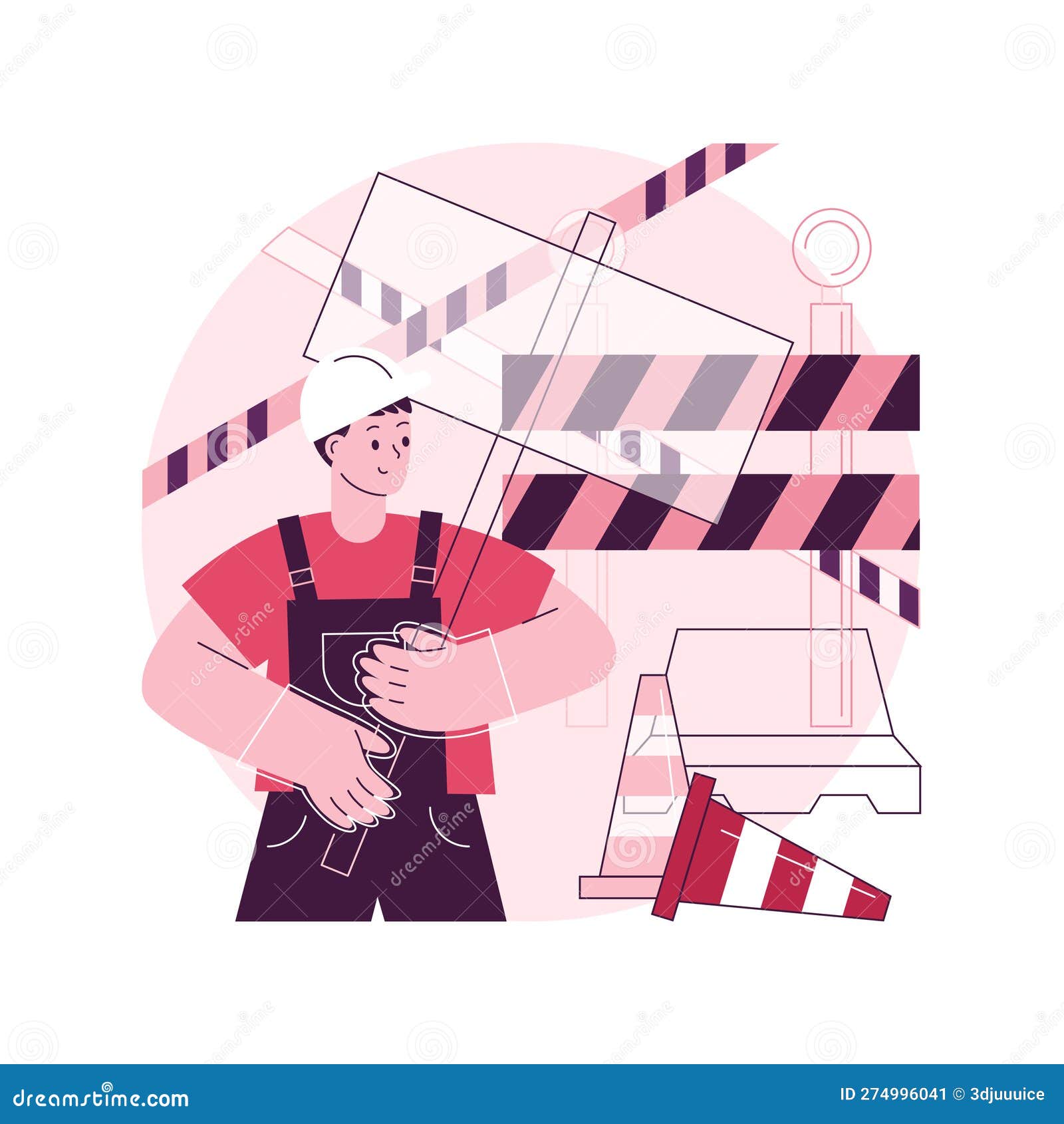 Construction Site Protection Abstract Concept Vector Illustration ...