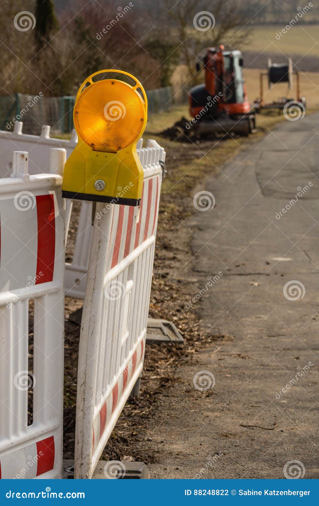 Construction Site Protection Stock Photo - Image of striped, boundary ...