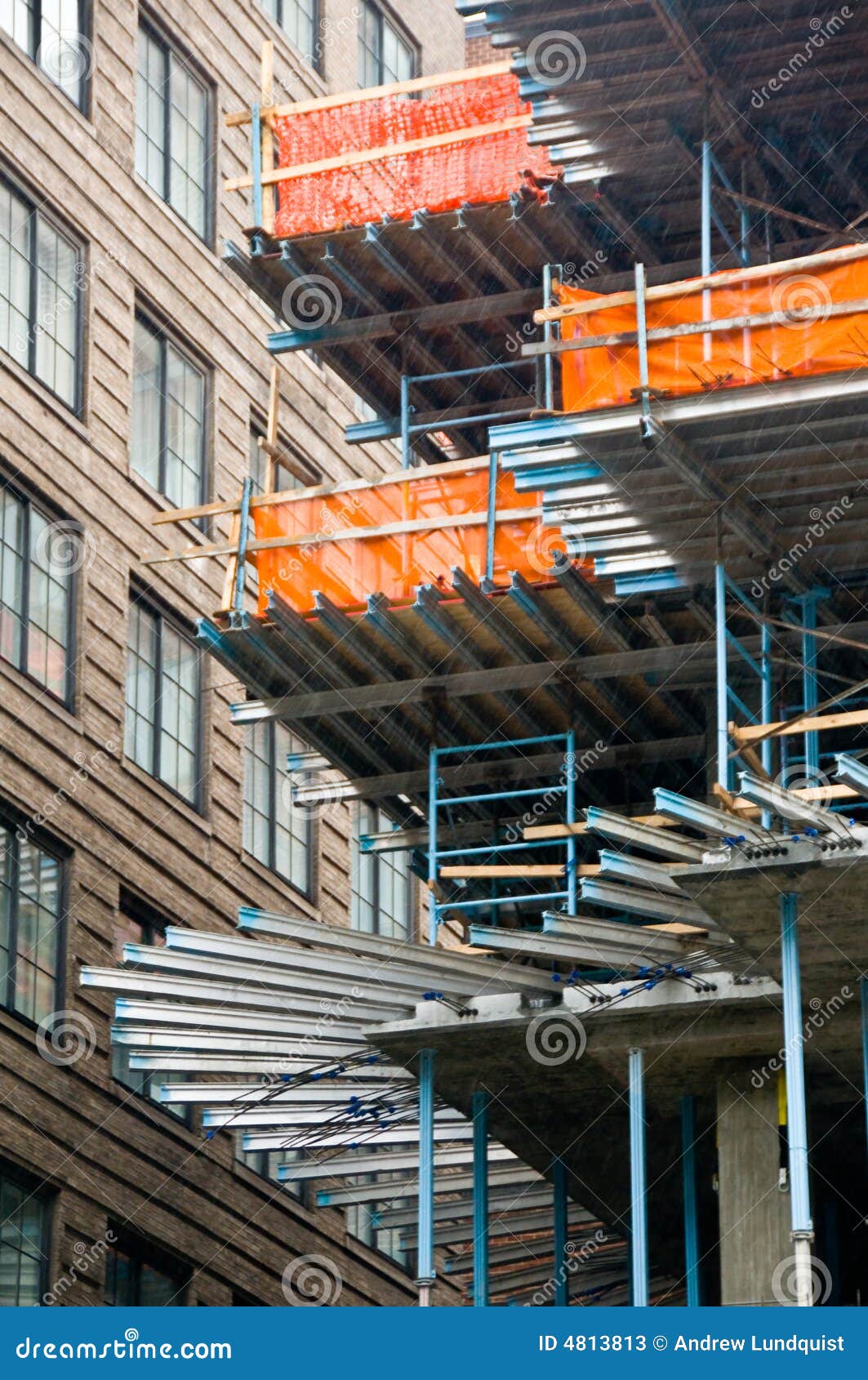 Construction Site in the Rain Stock Image - Image of architecture ...