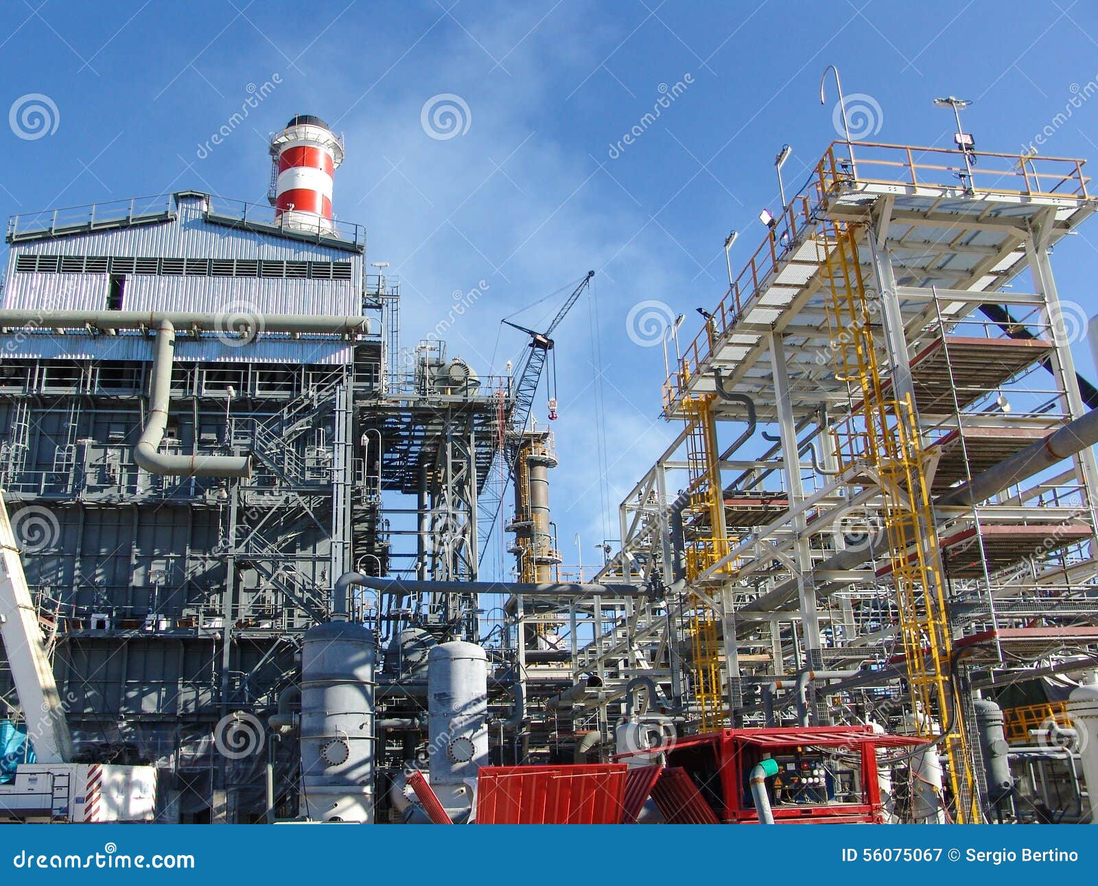 Construction Site for Refinery Stock Image - Image of daytime ...