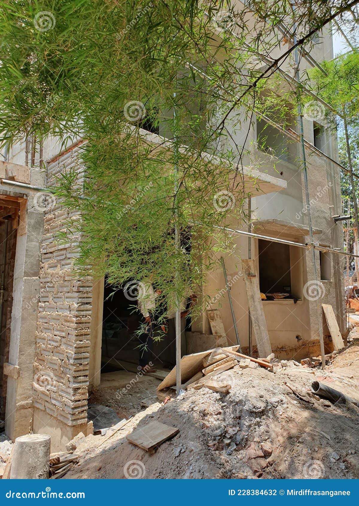 Construction Site for Residential Unit Stock Photo - Image of natural ...