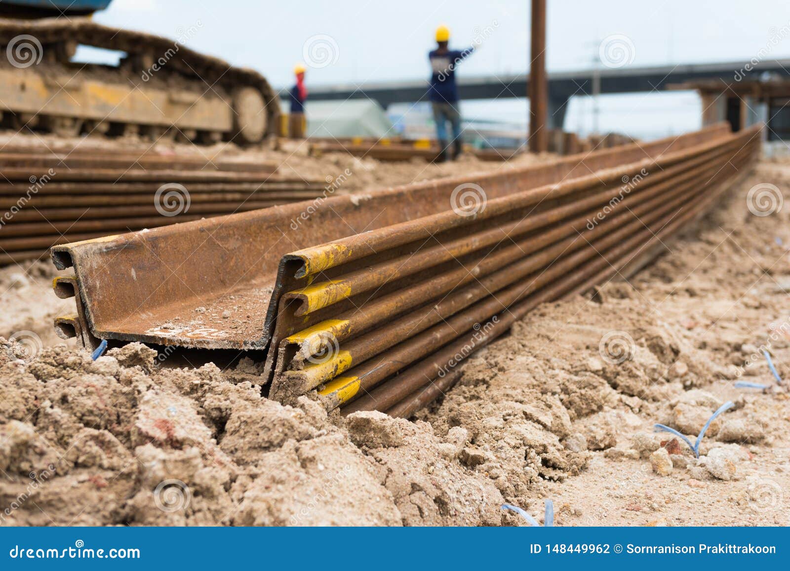 Sheet Pile Wall Locking System Stock Photo | CartoonDealer.com #300186636