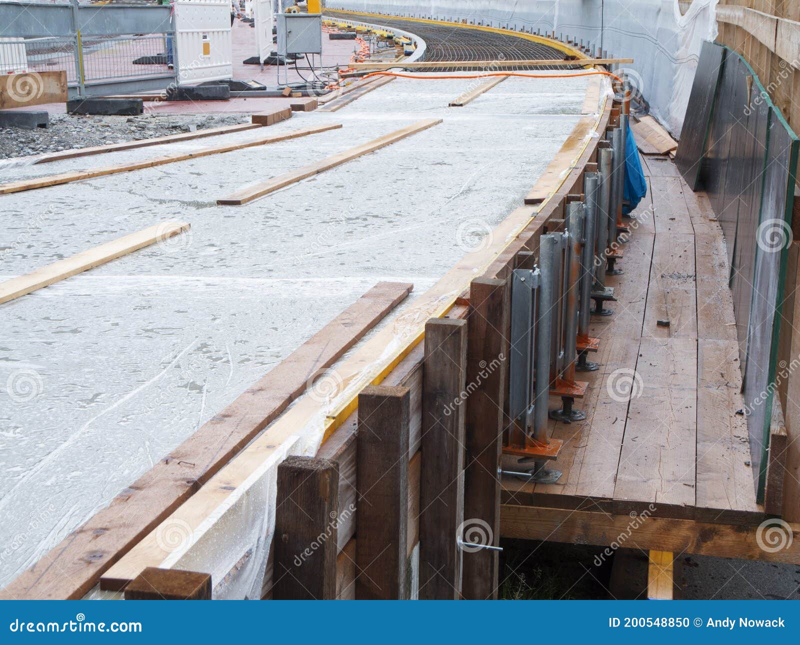 Construction Site of a Road Curve Stock Photo - Image of architecture ...