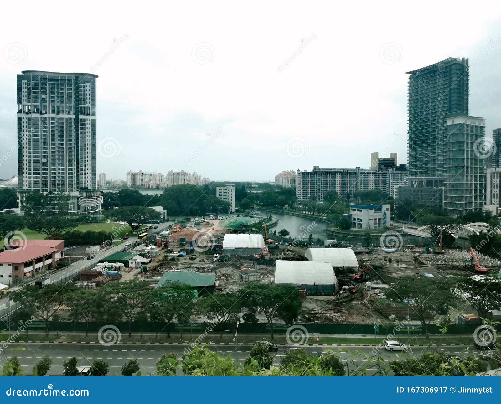 Construction Site at Rochor River Editorial Photography - Image of ...