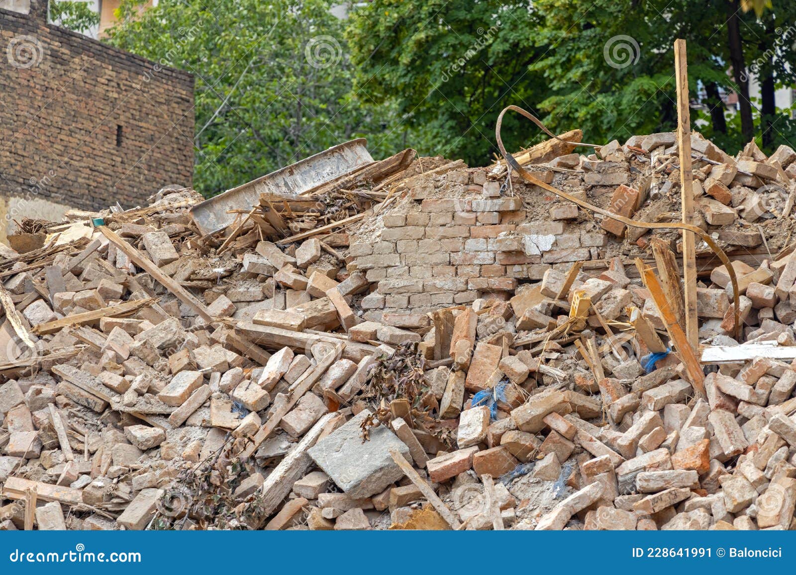 Construction Site Rubble stock image. Image of site - 228641991