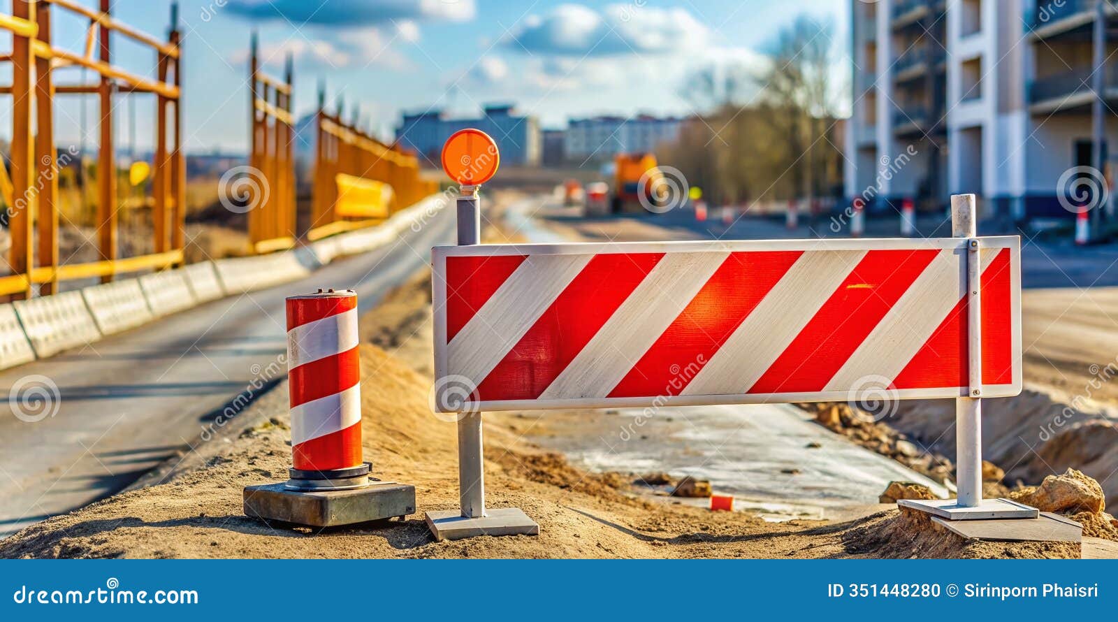 Construction Site Safety Barrier Sign Customizable Template for Maximum ...