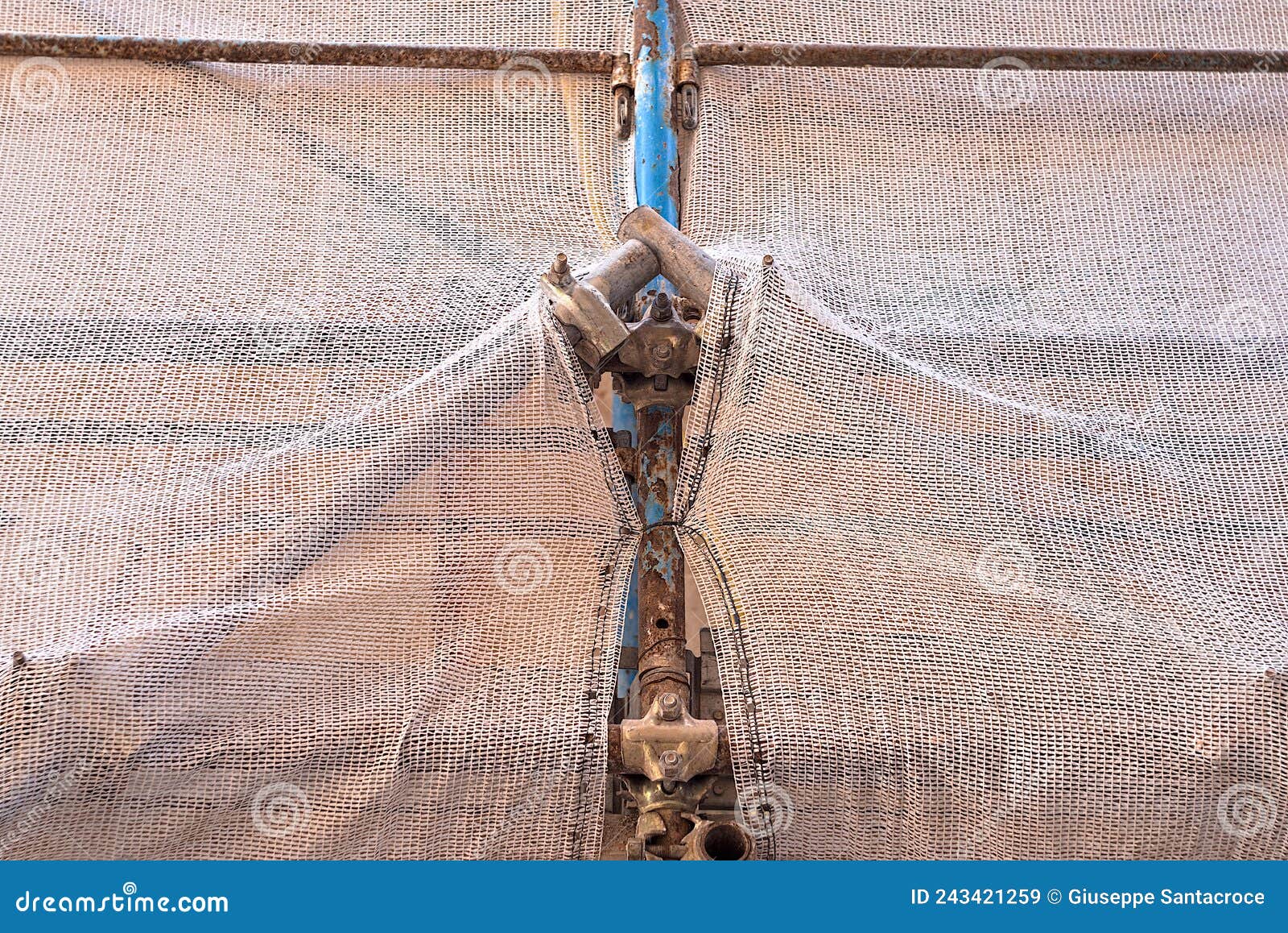 Construction Site Safety Net Stock Image - Image of occupation ...