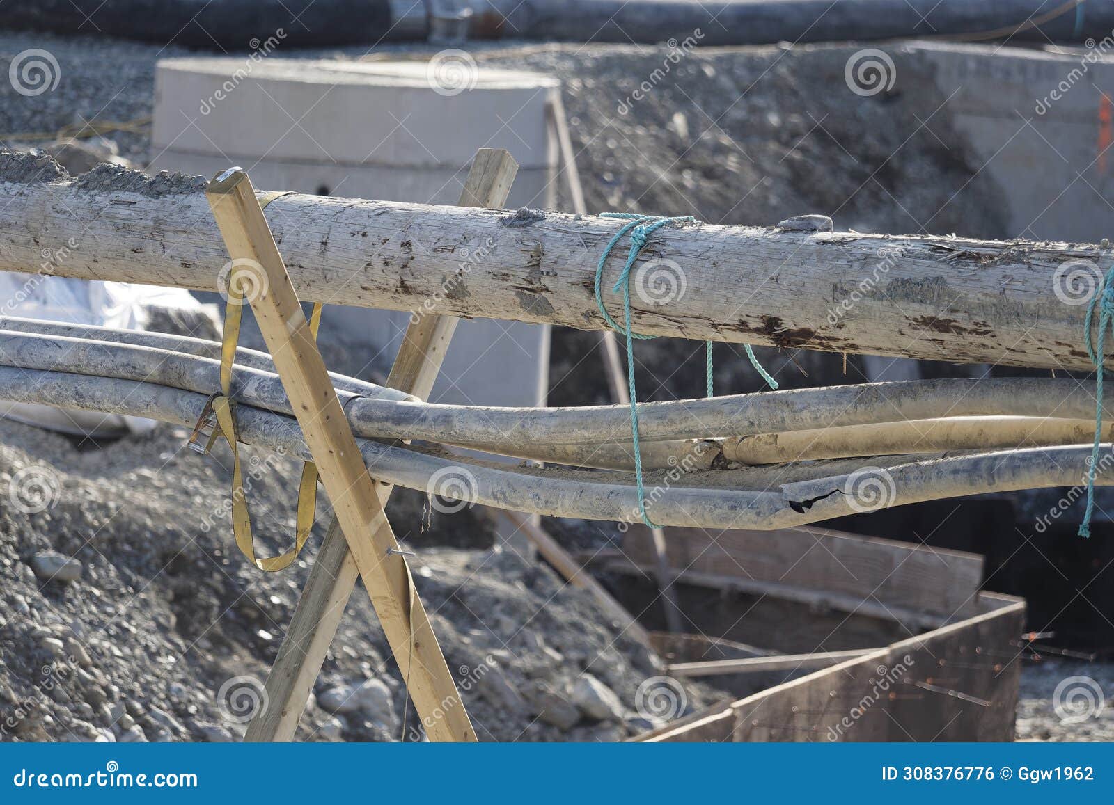 Construction site safety stock photo. Image of project - 308376776