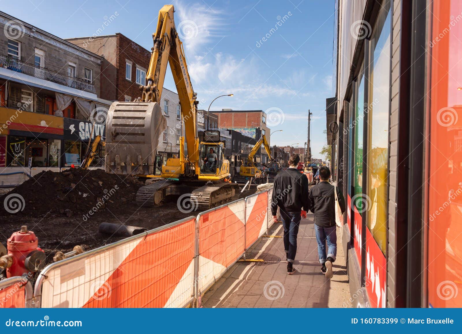 Construction Site on Saint-Hubert Street Editorial Stock Image - Image ...