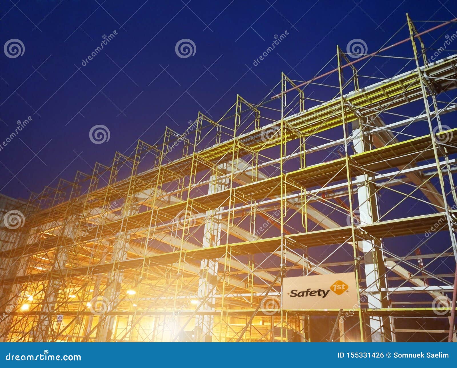 Scaffolding Tag Label Safety Warning Sign Displaying Hanging On The ...