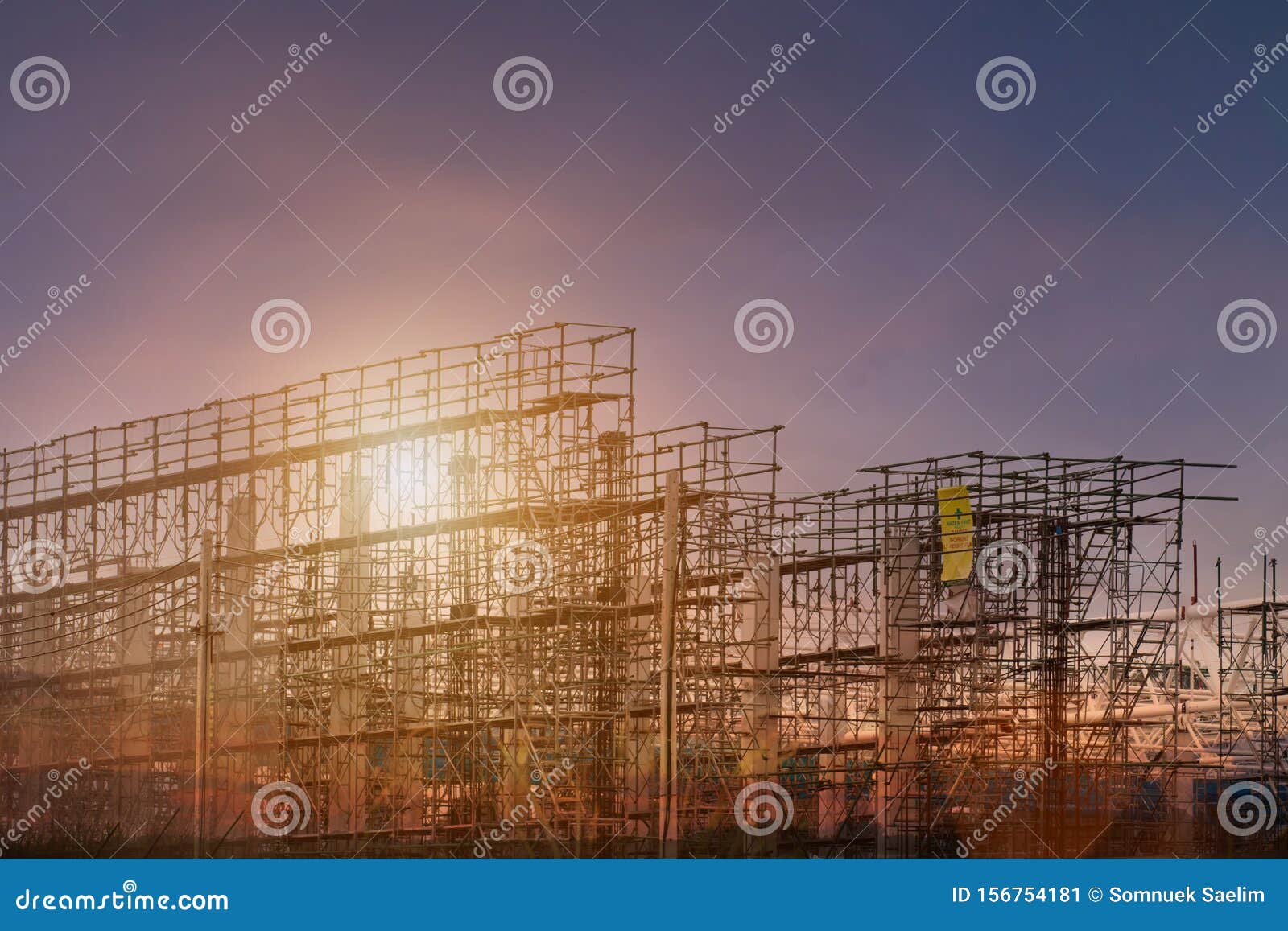 Scaffolding Tag Label Safety Warning Sign Displaying Hanging On The ...