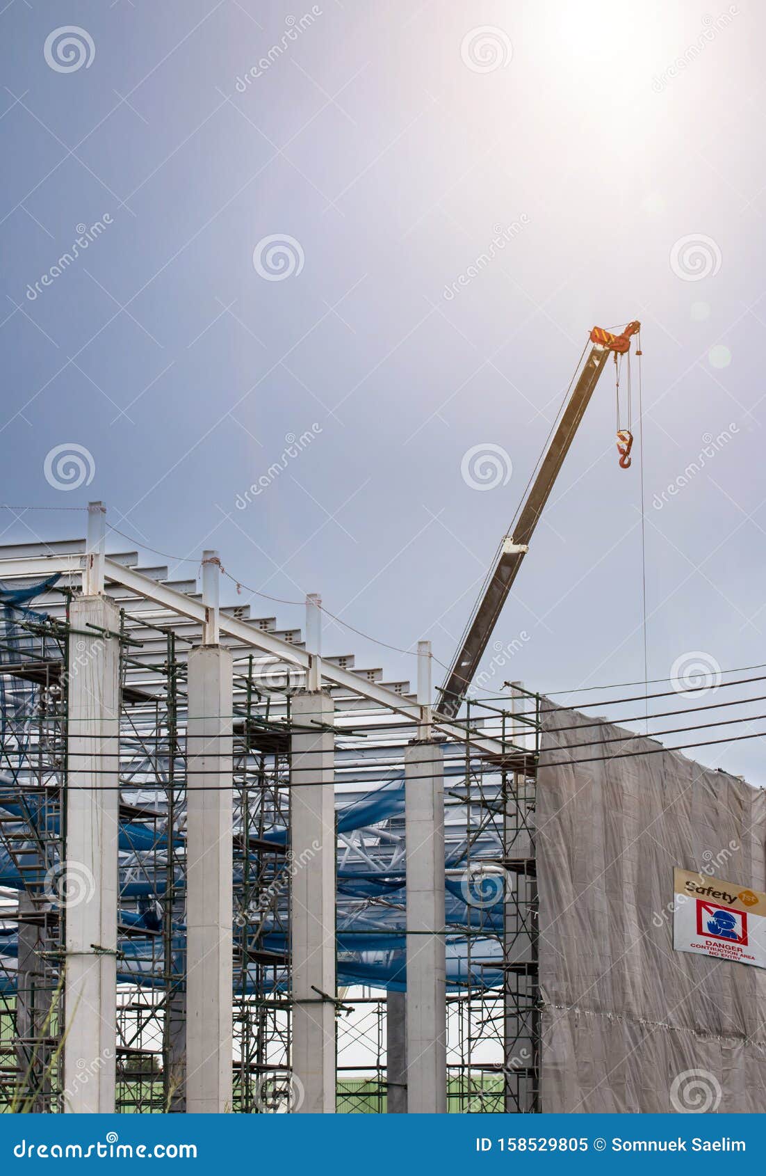 Scaffolding Tag Label Safety Warning Sign Displaying Hanging On The ...