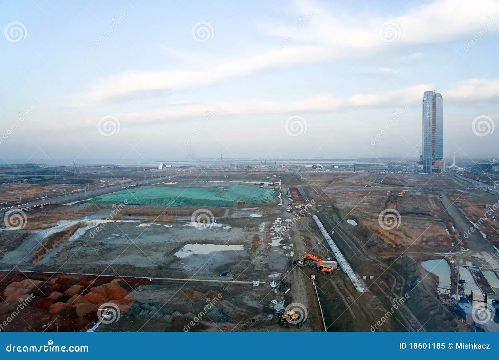 Construction site scenery editorial image. Image of ground - 18601185