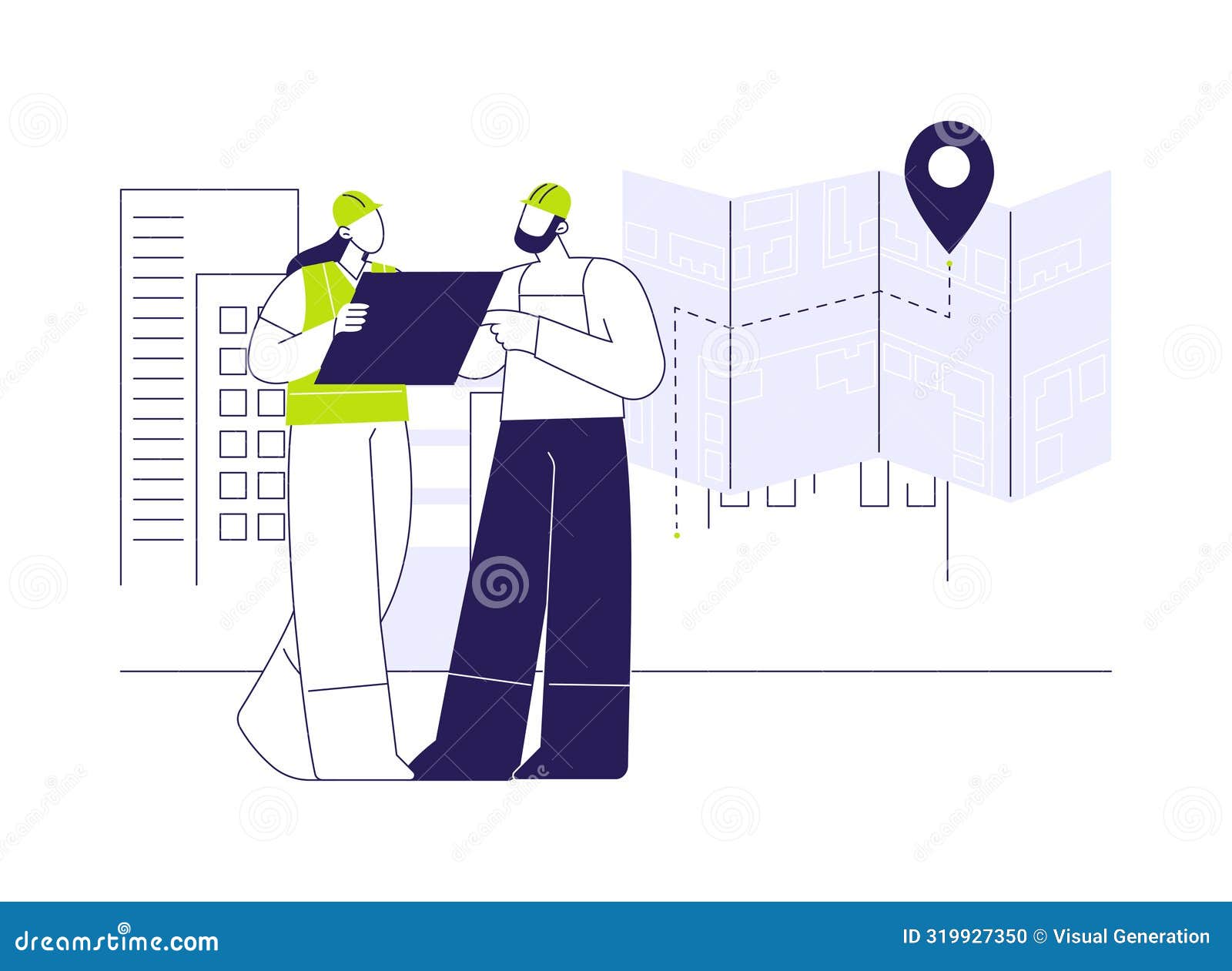 Construction Site Selection Abstract Concept Vector Illustration. Stock ...