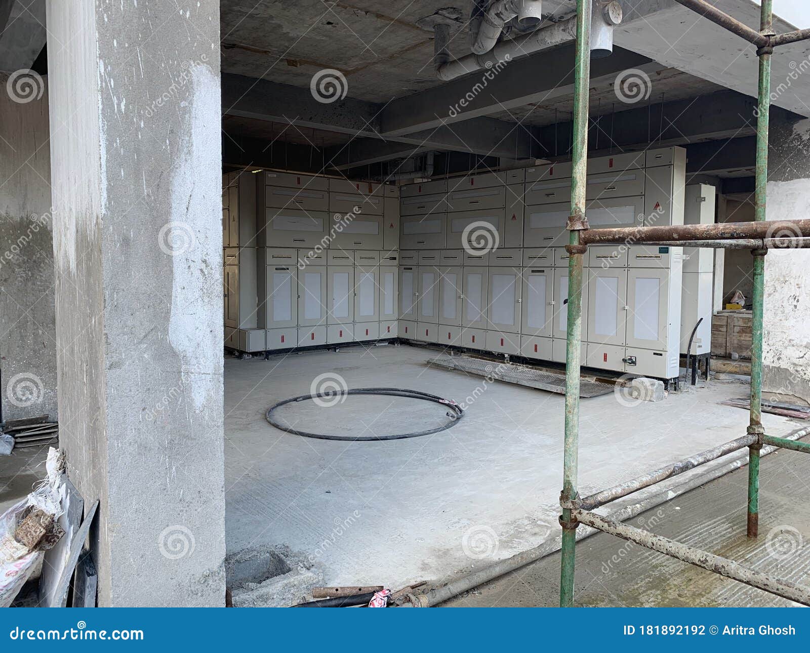 A Construction Site Showing Electrical Panels Stock Photo - Image of ...