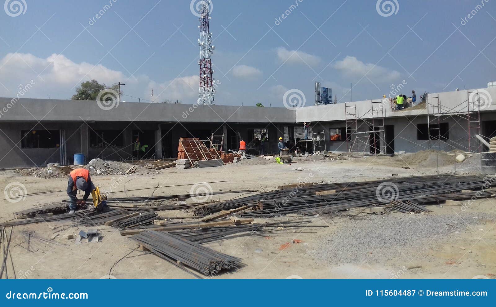 Real construction site stock image. Image of site, products - 115604487