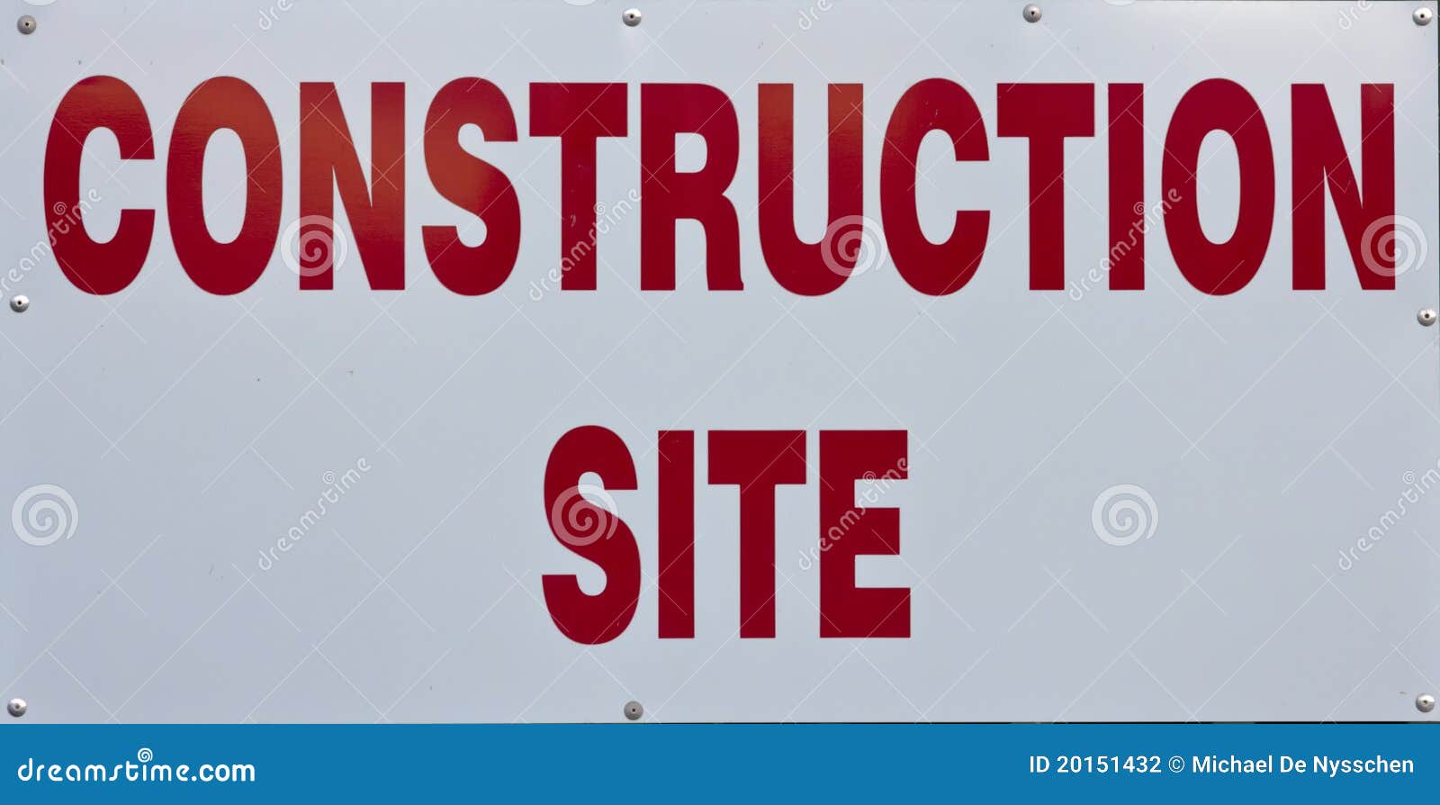 Construction site sign stock photo. Image of work, place - 20151432