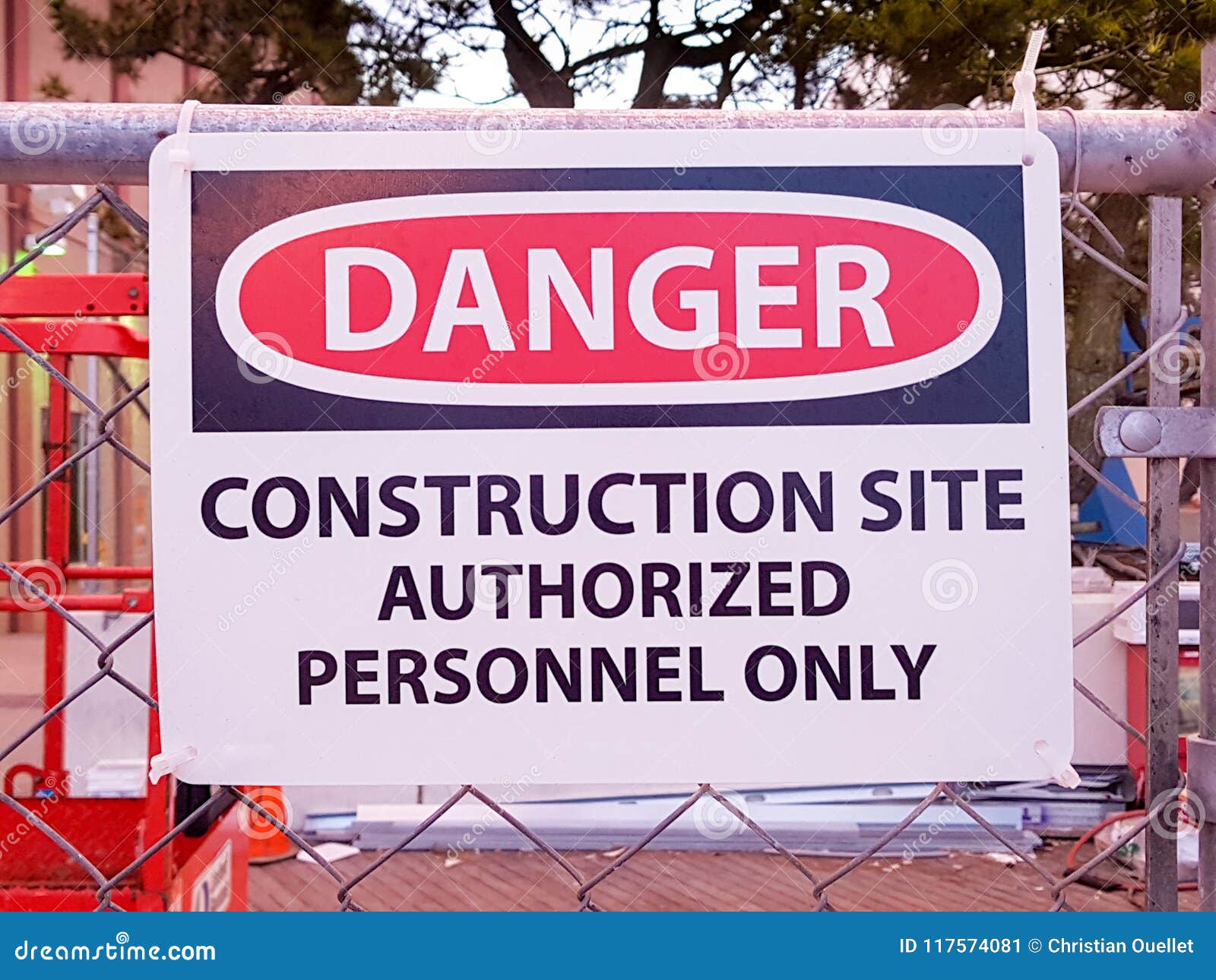 Construction Site Sign stock image. Image of link, construction - 117574081