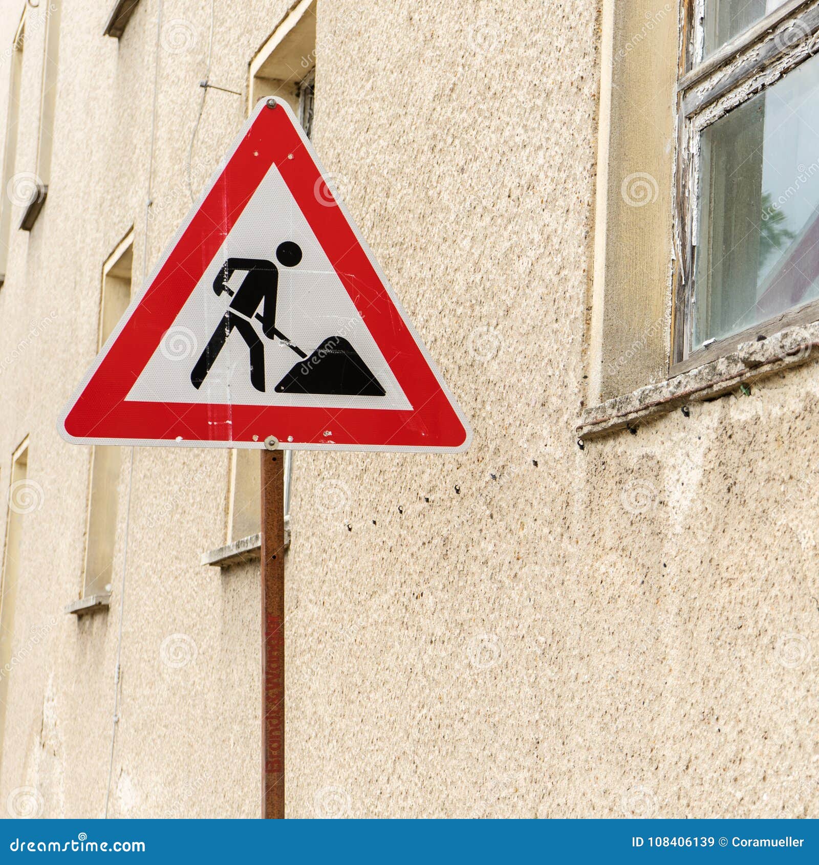 285 Warning Sign Front Construction Site Stock Photos - Free & Royalty ...