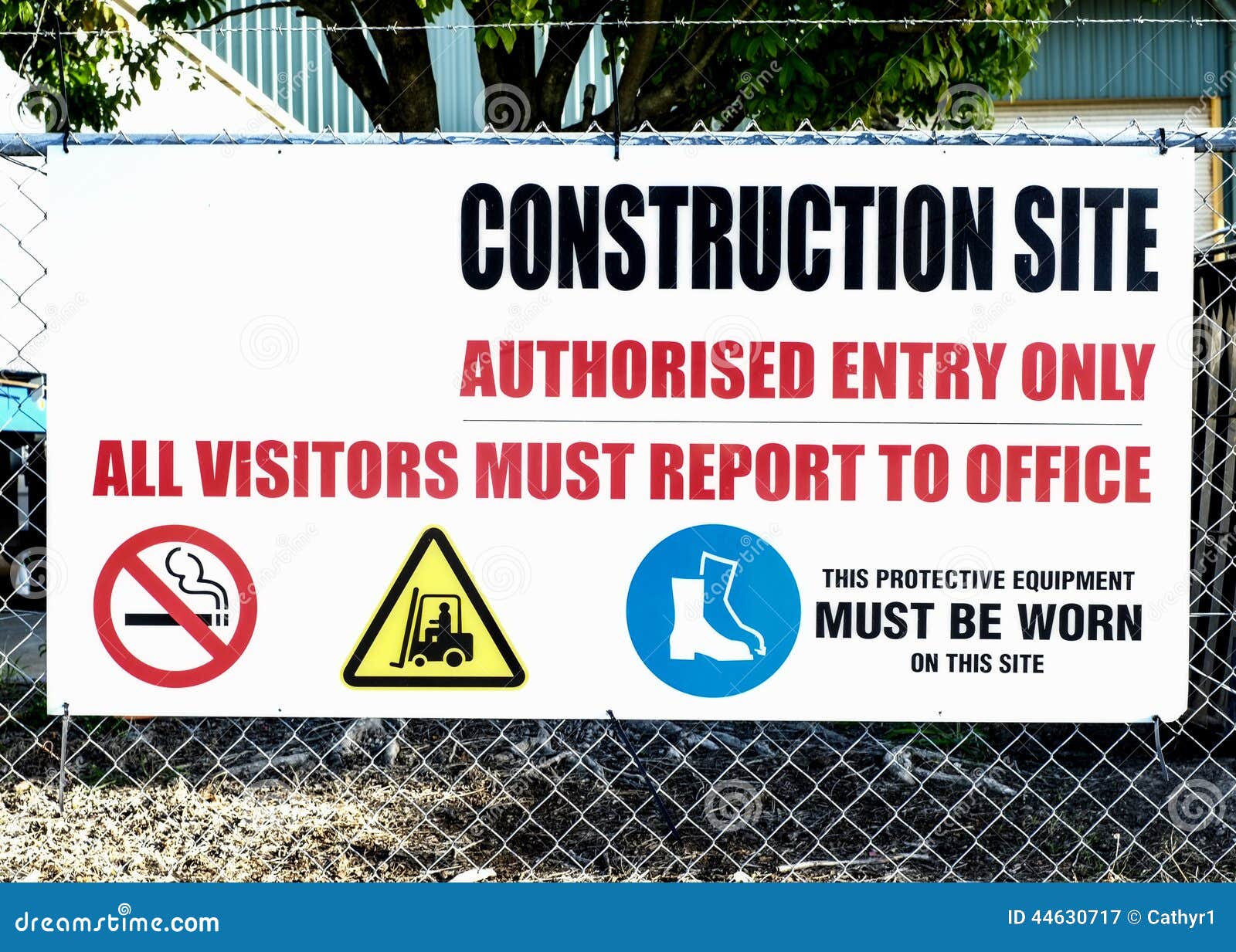 Construction Site Sign Royalty-Free Stock Photography | CartoonDealer ...