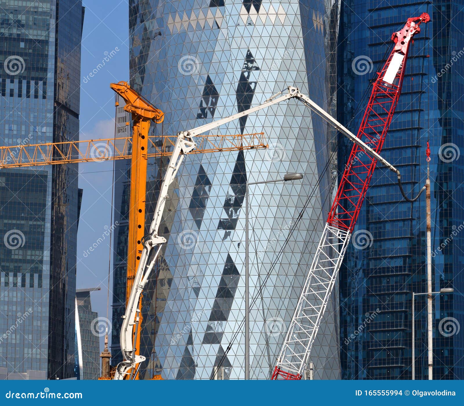 Construction Site and Skyscrapers in Doha, Qatar Stock Photo - Image of ...