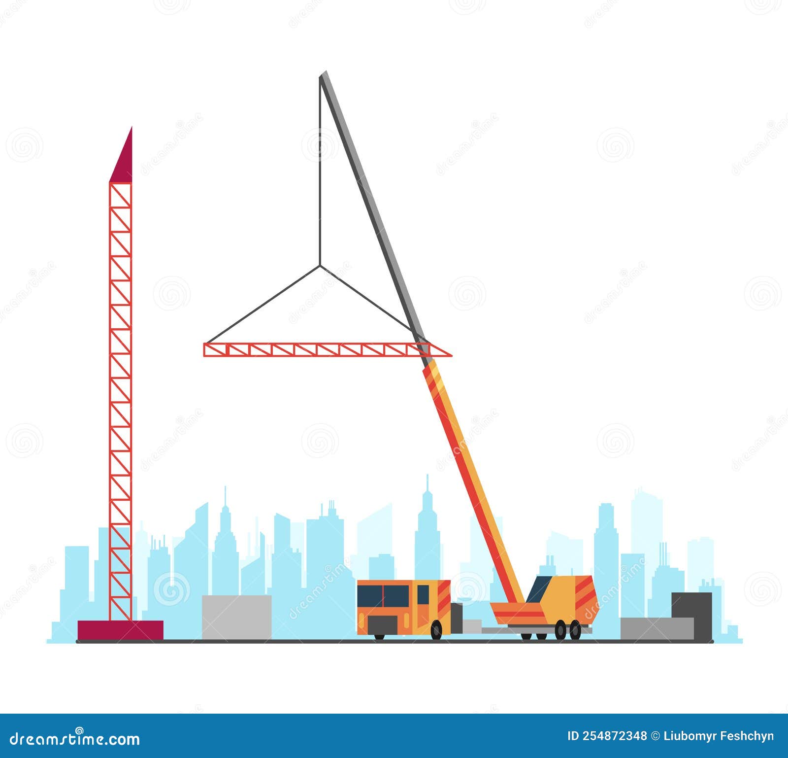 Construction Site Stage. Multi Story House Construction. Building ...