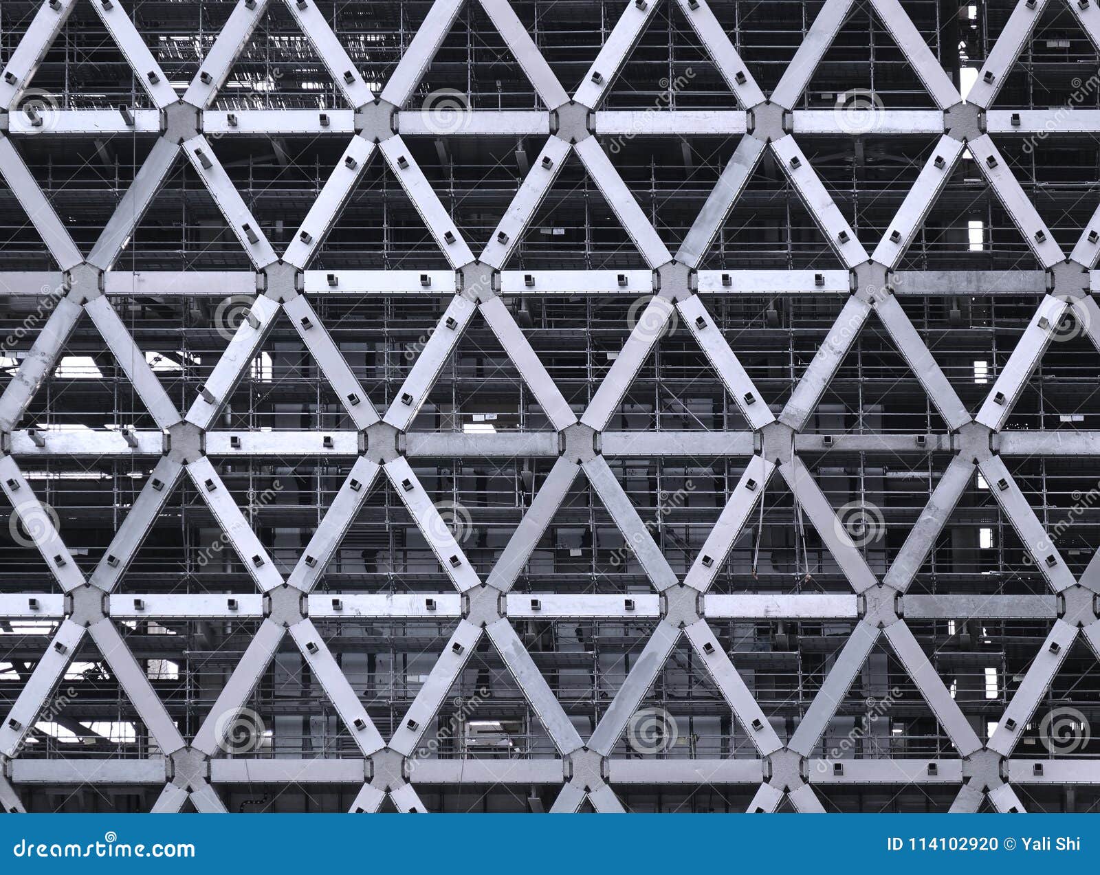 Steel Facade. Architecture Details. Facade Metal Geometric Structure ...