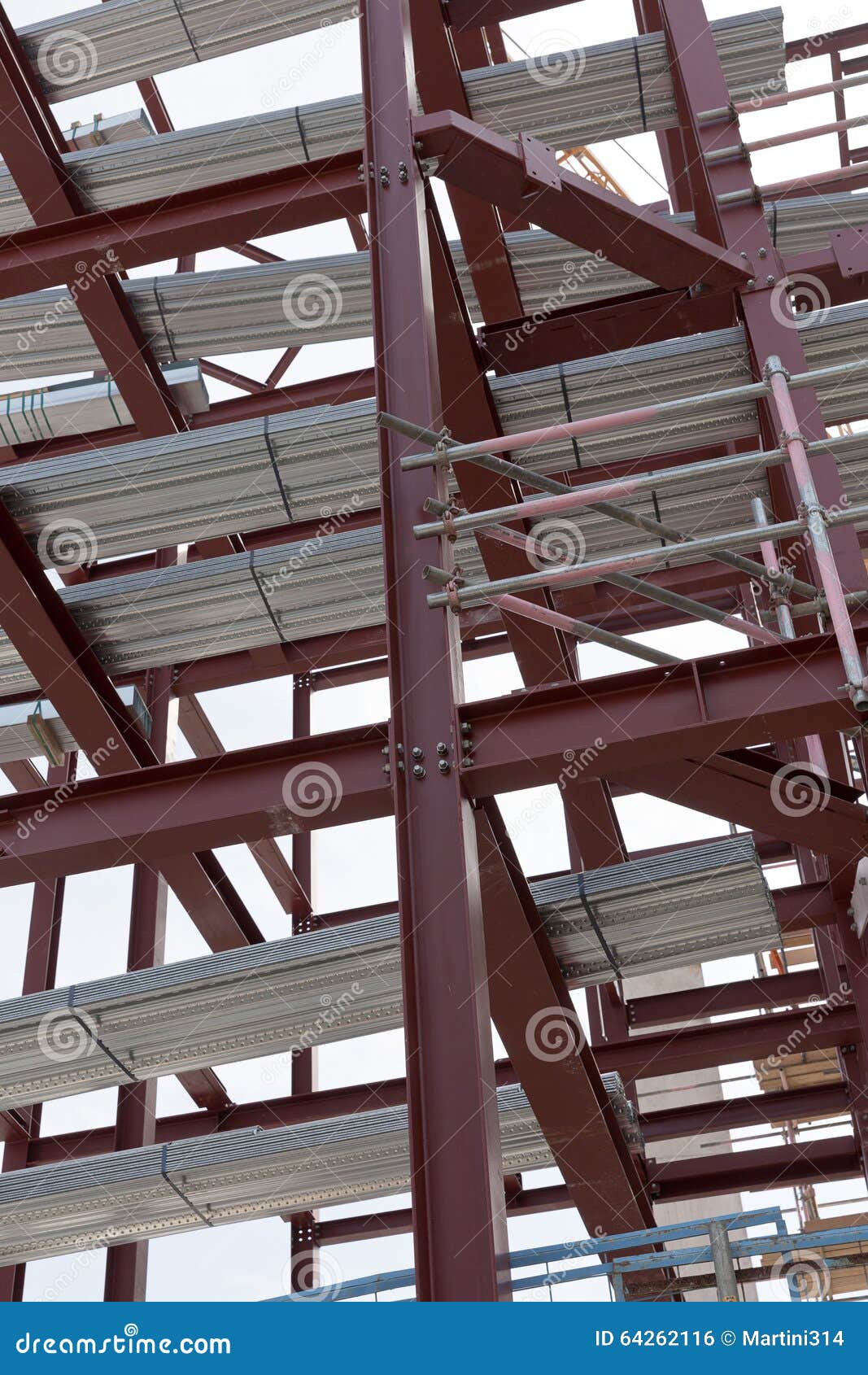 A Construction Site with Steel Framing Stock Photo - Image of live ...